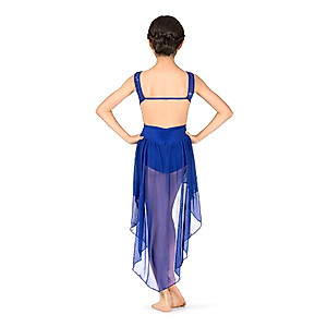 Girls Performance Twinkle Mesh High-Low Tank Dress TW315NUDL Nude Large