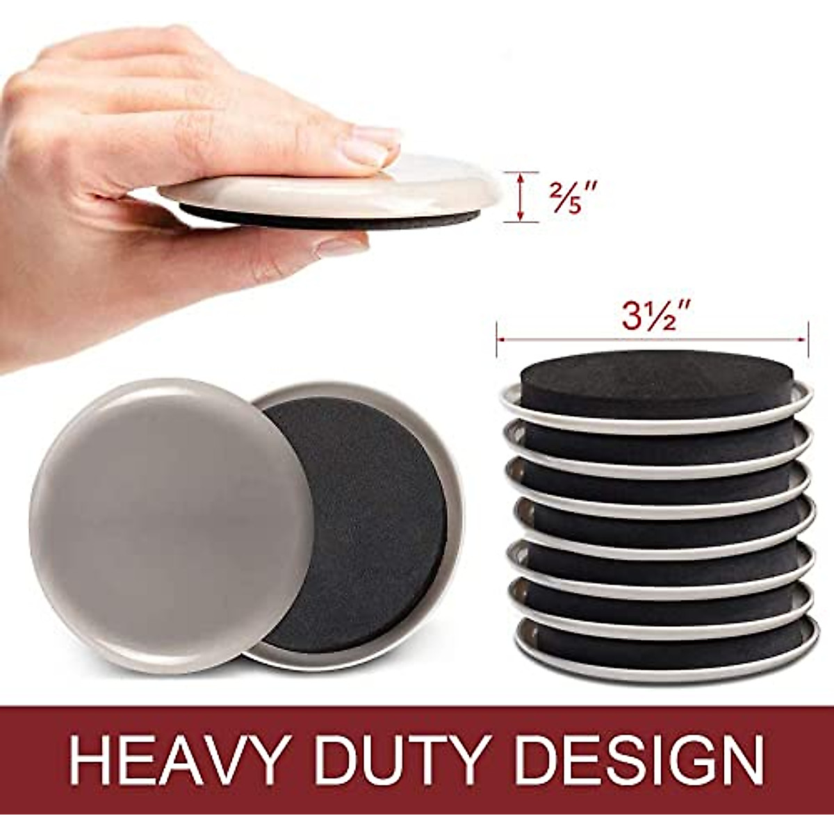 Yelanon Furniture Sliders, 20pcs-3 1/2” Furniture Sliders for Carpet, Furniture Pads Hardwoods Floors, Heavy Duty Furniture Movers Sliders, Reusable Moving Pads, Floor Protectors for Carpet