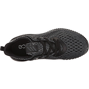 adidas Boy's Alphabounce AMS j Running Shoe, Black/Utility Black/White, 6 M US Big Kid