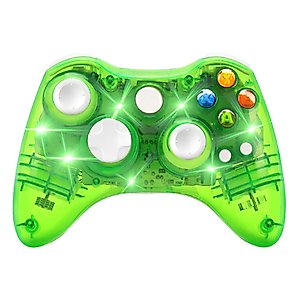 Wireless Game Controller Compatible with Xbox 360 Console Slim and PC Windows 7/8/10 blue (Green)
