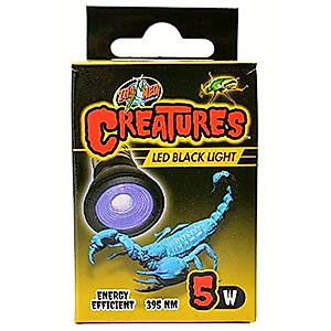 Zoo Med Creatures LED Black Light - 5 W, 690541, 5 Wide/ 2.31 in