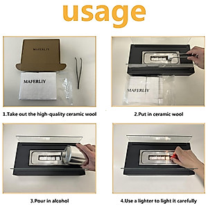 MAFERLIY 96 Pcs Small Ceramic Wool Wick for Tabletop Fire Pit, Suitable for Ethanol Fireplace Fuel，Carbon Felt Wick for Indoor Tabletop Fire Pit Bioethanol Fuel