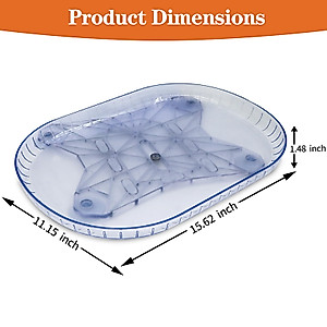 Lazy Susan Turntable Organizer for Refrigerator Rectangle Fridge Organizers and Storage Refrigerator Organizing Clear Lazy Susan 360° Rotating Fridge Organization Kitchen Countertop Cabinet Pantry