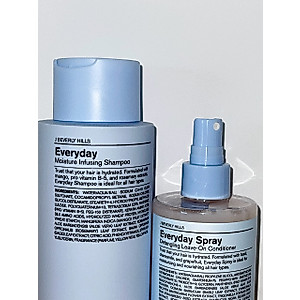 J Beverly Hills Blue Everyday Spray Leave-In Conditioner and Hair Detangler with Aloe Vera, 7 Oz