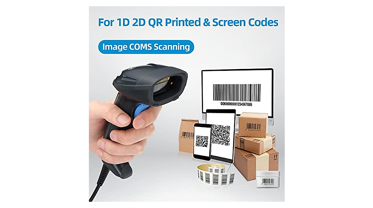 OBZ 2D Barcode Scanner | USB Wired, Plug & Play for PC POS