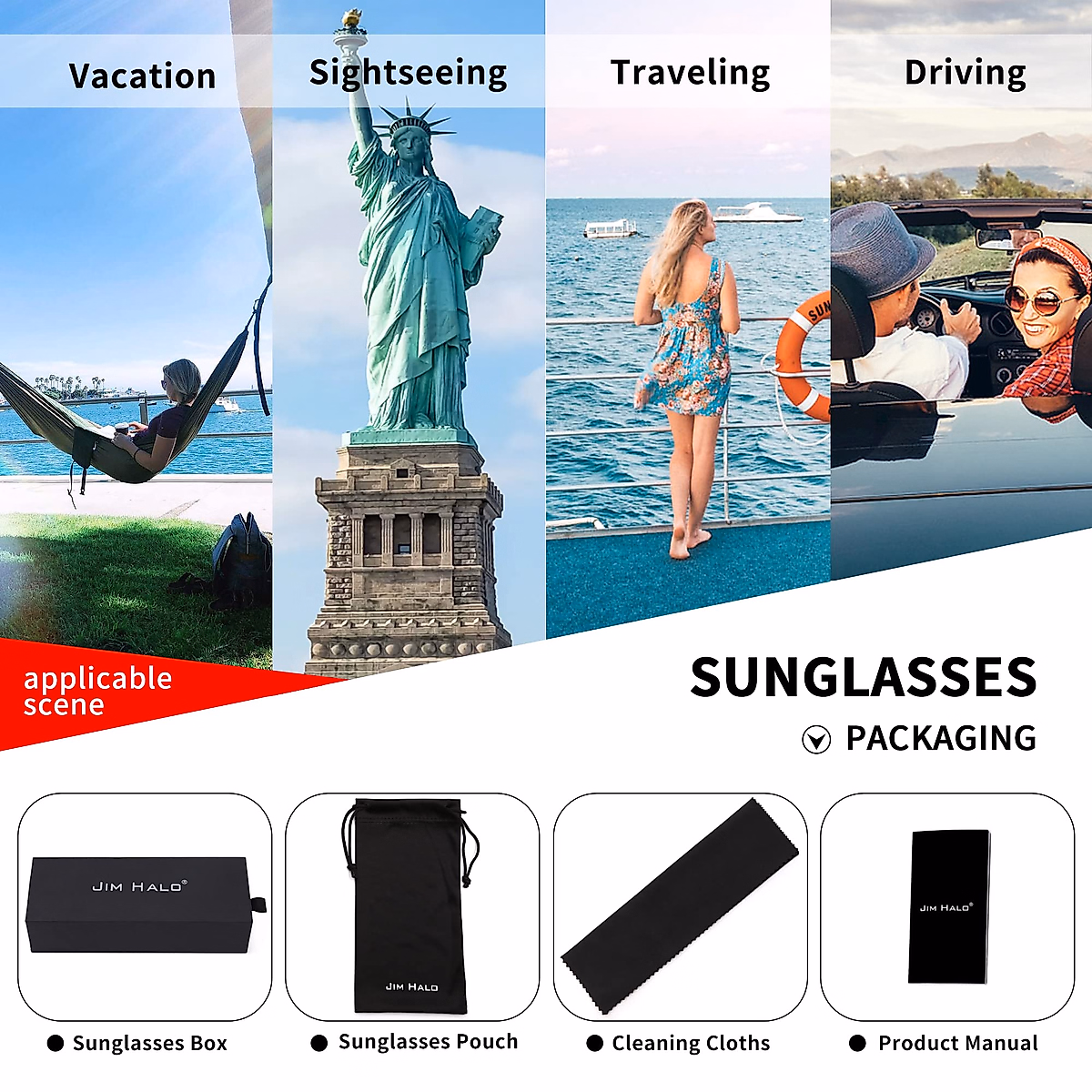 JIM HALO Retro Square Aviator Sunglasses Premium Glass Lens Flat Metal Eyewear Men Women (Black/Grey)