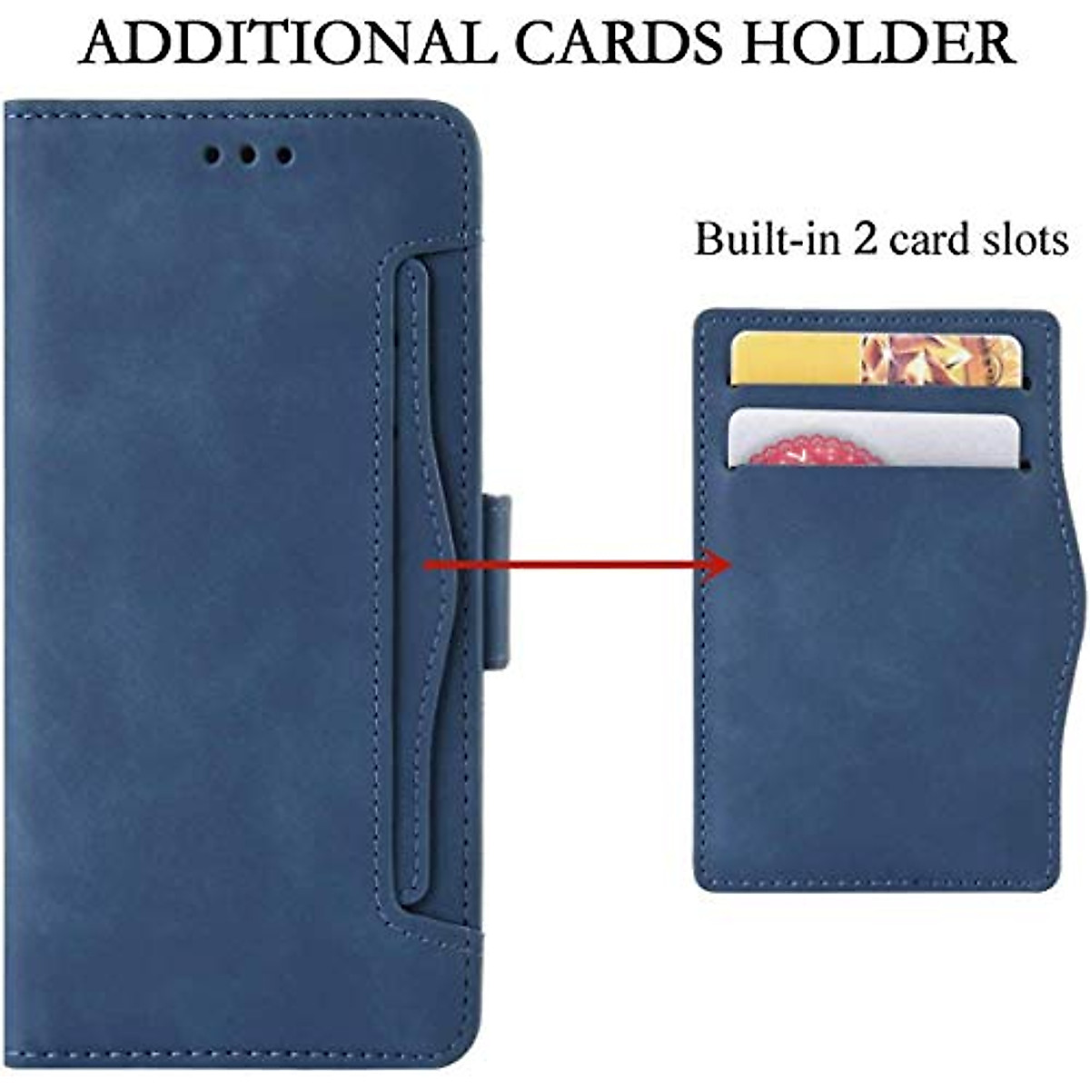 HualuBro Xiaomi Redmi Note 9S Case, Redmi Note 9 Pro Case, Magnetic Full Body Protection Shockproof Flip Leather Wallet Case Cover with Card Slot Holder for Redmi Note 9S Phone Case (Blue)