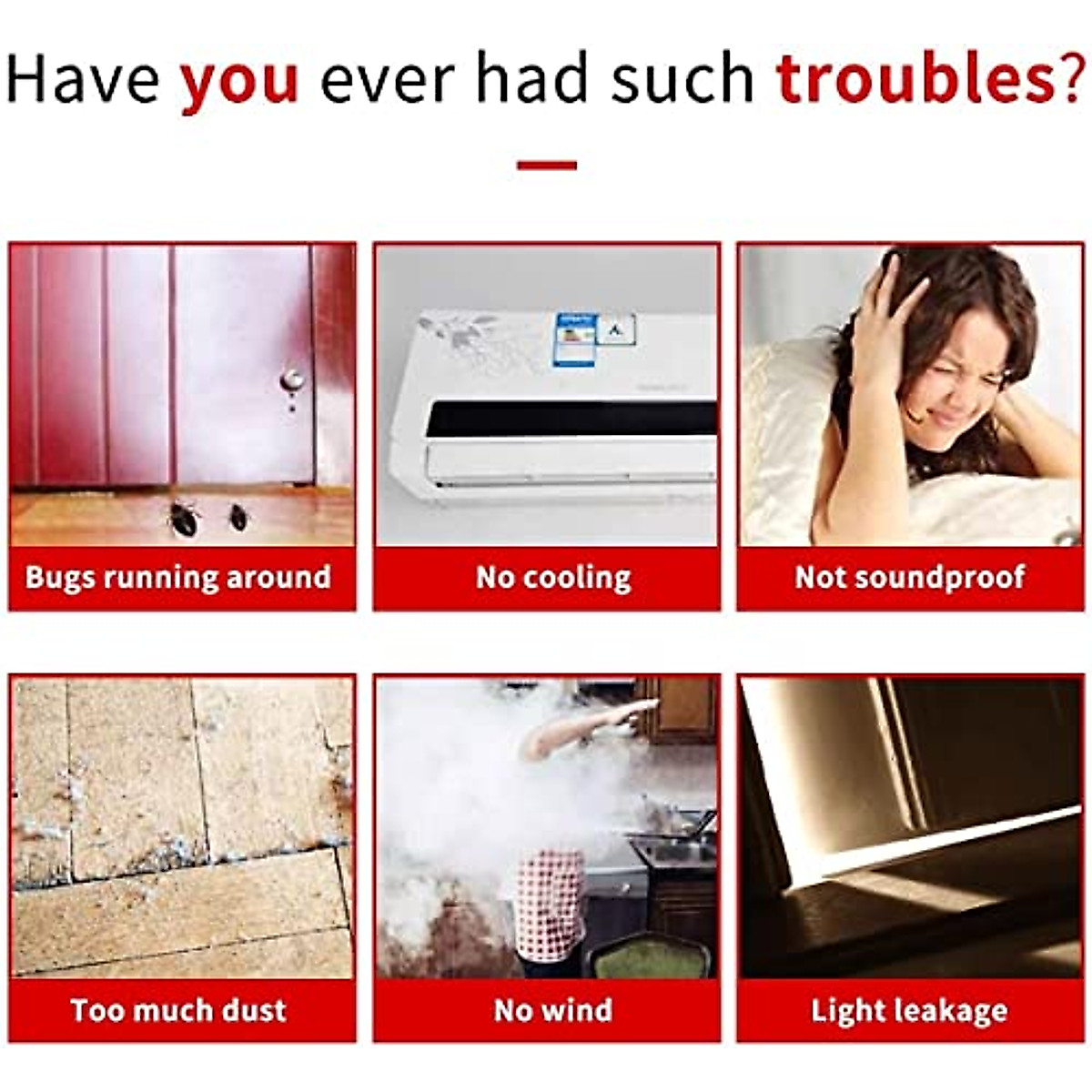 Door Draft Stopper, Cuttable Under Door Seal, Strong Adhesive Draft Stopper for Bottom of Door for Exterior/Interior Doors 39” Length (Brown)