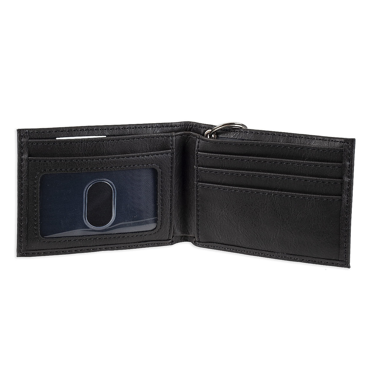 Dickies Men's Bifold Wallet-High Security with ID Window and Credit Card Pockets, Classic Black, One Size