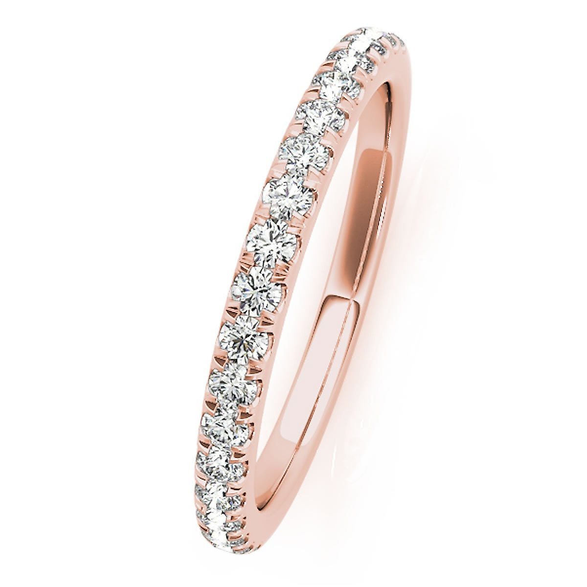 MauliJewels 0.25 Carat Round Diamond Antique Wedding Band for Women | 14K Solid White Rose Yellow Gold |1/4 Ct Lightweight Diamond Bridal/Engagement Jewelry Collection