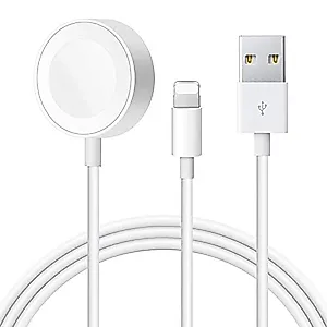 [Apple MFi Certified] for Apple Watch Charger Magnetic Charging Cable 4.9 ft/1.5m, 2 in 1 iPhone Watch Charger for Apple Watch Series SE/8/7/6/5/4/3/2/1 iPhone 14/13/12/11 Pro/Pro Max/XS Max/XS/XR