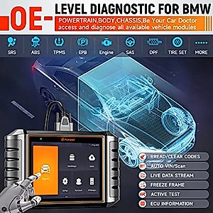 Full Diagnostic Tool fit for BMW FOXWELL NT710 OBD2 Scanner fit for BMW, Upgrade NT510 Elite Full System Diagnostic Scanner, All Reset BiDirectional Scan Tool Code Reader Battery Registrate ECU Coding