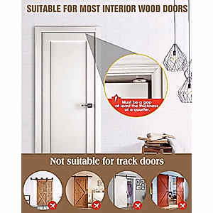 Child Proof Door Lock,Top Door Locks for Kids Safety,Front Door Child Safety Lock Made of Metal,Prevent Toddlers,Autistic Child,Pets & Dementia from Going Out,for Bedroom or Pantry(Black,2 Pack)