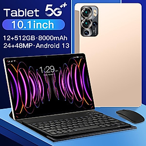 Android 12.0 Tablet Ultra-Thin 10.1 Inch HD 8-Core Tablet Computer Tablets, Voice Call Game Office Tablet, 2+32G, 8600mAh Large Capacity Battery