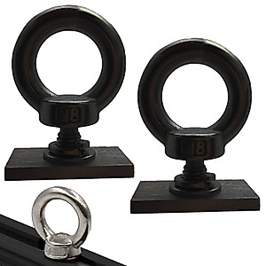 2 pack M8 Full Heavy-Duty Stainless Steel - Kayak Track Mount Rail Tie Down Eyelet to Hold Your Bungee Cord or Ropes - Quick Release Rail Tie Down Anchor - No Track - Can be Used for anchoring