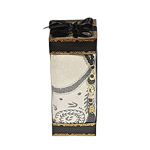 POLAT Muslim Prayer Rug in Premium Gift Box - Prayer Mat Muslim for Men and Women - Perfect Ramadan Gifts - Sajadah - Special Turkish Design Portable Prayer Mat and Prayer Beads 99 (Black)