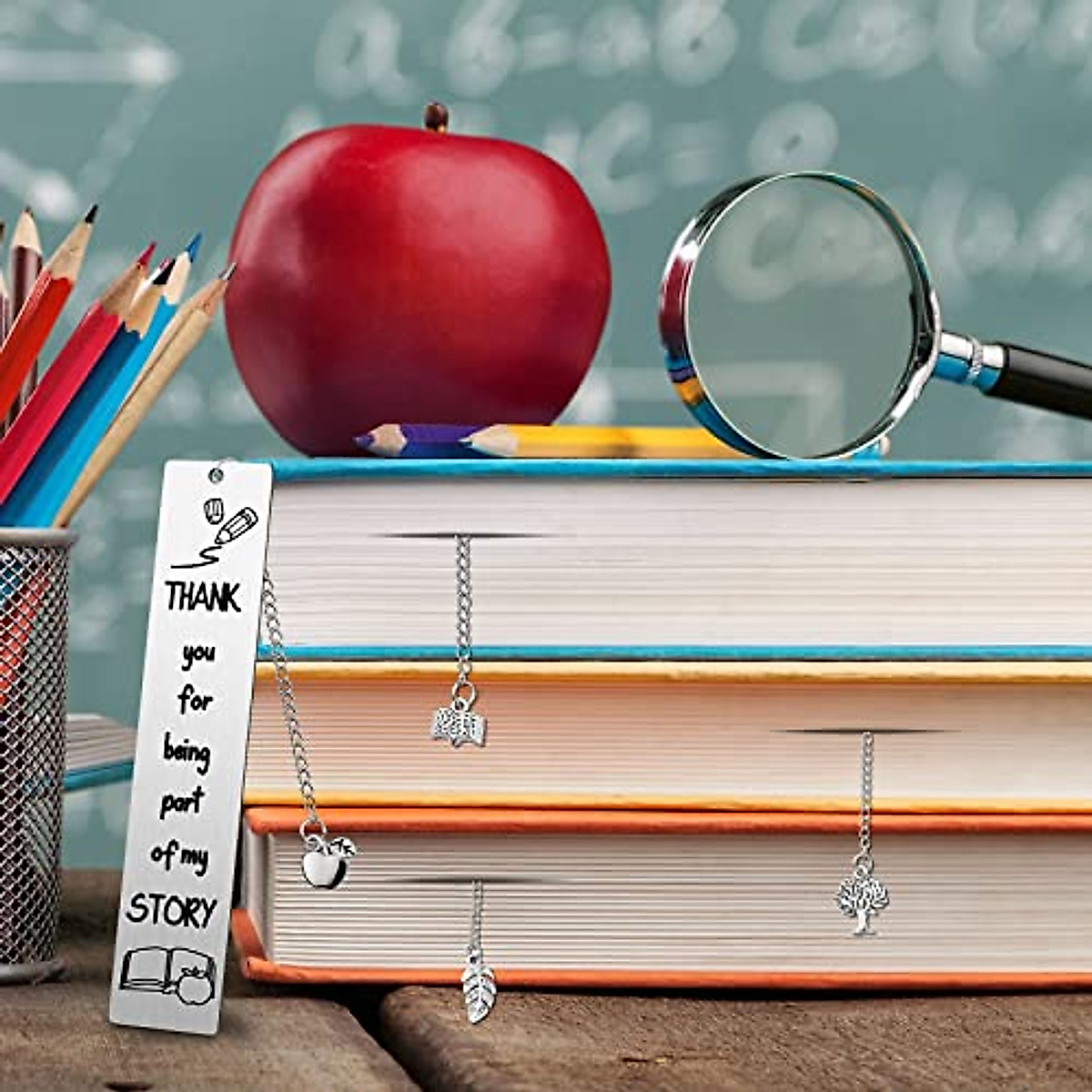 4 Pcs Teacher Appreciation Gifts Metal Bookmark Thank You for Being Part of My Story Gifts Appreciation Teacher Bookmark Gifts for Women Teacher Graduation Birthday Retirement