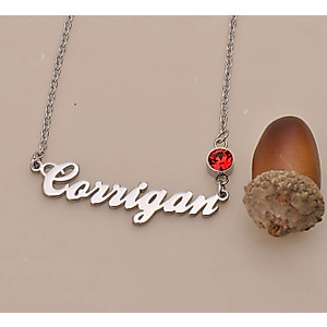 GR859C Custom Made Birthstone Name Necklace for Mom for Her Torin