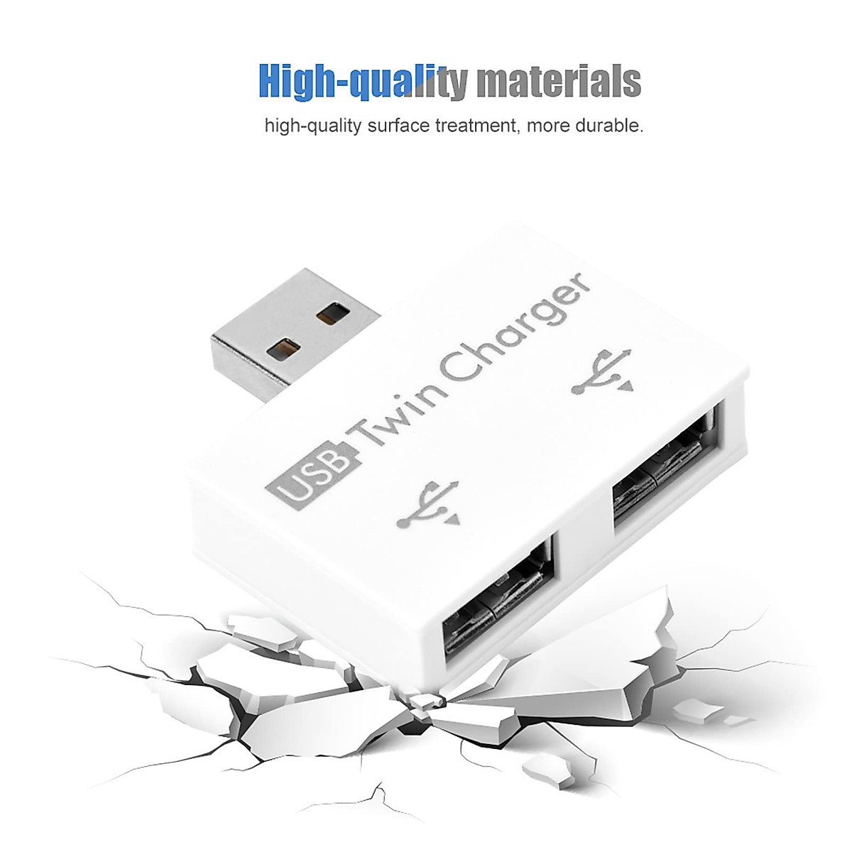 USB2.0 Hub Adapter, DC 5V USB2.0 Male to 2-Port USB Dual Splitter Converter Kit