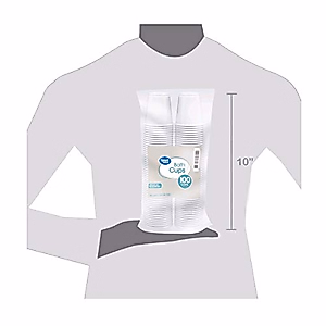 Bath Great Value 3 Oz White Plastic Cups, 100 Ct