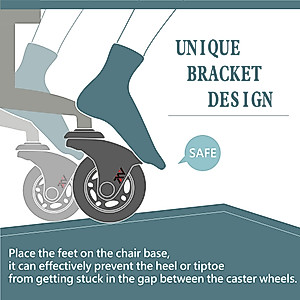 2.5 inch IKEA Office Chair Caster Wheel Replacement for Roller-Blade Wheels Heavy Duty Casters for Hardwood Floors Safe (Stem Size10mm x 22mm) (2.5 inch Black, Grey/Black)