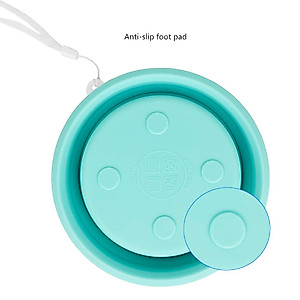 CARTINTS 950ml Collapsible Bowls-Silicone Food Storage Containers-Prep/Storage Bowls with Lids-Silicone Lunch Containers, Ideal for Travel and Camping (Blue)