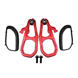 JDMSPEED New Heavy Daty Front Car Tow Hooks Left & Right with Hardware Red Replacement for Dodge Ram 1500 DT with 3.6L 5.7L Engine 2019 2020 2021 2022 Replaces 82215268AB 82215268AB 68272945AB
