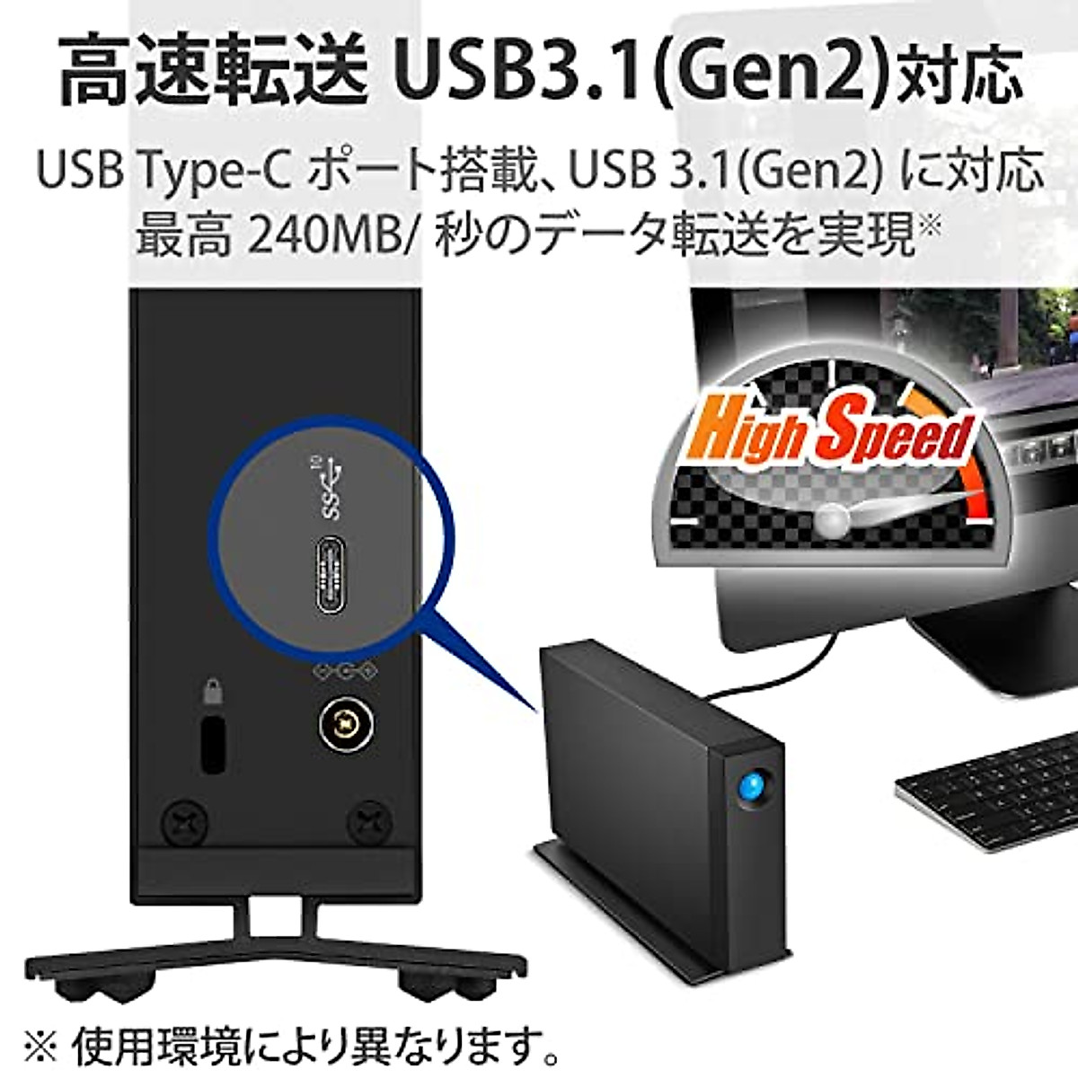 LaCie d2 Professional 14 TB External Hard Drive Desktop HDD – Thunderbolt 3 USB-C USB 3.0, 7,200 RPM Enterprise Class Drives, for Mac and PC, 1 Month Adobe CC (STHA14000800)