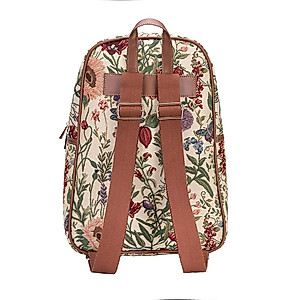 Signare Tapestry backpack purse for Women computer backpack bookbags for women with Morning Garden Design (BKPK-MGD)