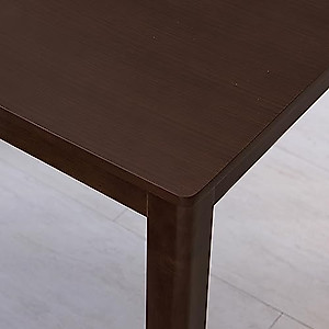 Livinia 5 Piece Cabin Wooden Dining Room Table Set with 4 Ladder Back Chairs (Walnut)