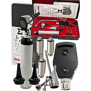 Cynamed New 3.2V Bright White Led Otoscope Set Includes 3 Sizes of reuseable Specula Plus Hard Case Plus 3 Replacement Bulbs Cynamed