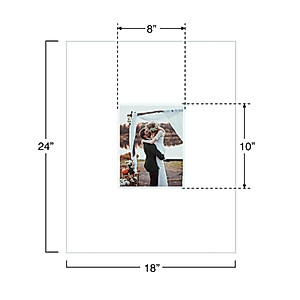 BarnwoodUSA 18x24 Wedding Guest Signature Frame | Displays 8x10 Photo with White Mat for Autographs | Wedding, Graduations, Birthday, Retirement |Commemorate Events with Guest Signatures & Messages