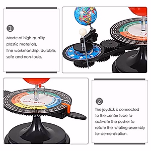 TEHAUX Solar System Planetarium Model Sun Earth Moon Orbital Model Scientific Experiment Kit Educational Teaching Tool for Kids Toddlers