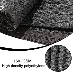 SUNNY GUARD Privacy Screen Fence 30' x 25' Black Heavy Duty Dustproof Denoise Fencing Mesh Fabric Shade Net Cover for Outdoor Wall Garden Yard Pool Deck(We Make Custom Size)