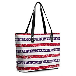 Womens Handbag Stripes Leather Tote Bag Top Handle Satchel Bags For Lady