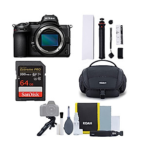 Nikon Z 5 FX-Format Mirrorless Camera Body Bundle with Gadget Bag, 64GB 200MB/s Memory Card and a Tripod (4 Items)