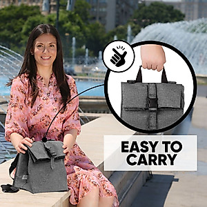 WISHBAX Collapsible Maximum Insulated Lunch Bag for Men & Women, Lightweight Cooler Insulated Lunch Box for Men & Women, Leakproof, Waterproof, Stain-Resistant Adult Lunch Boxes for Men