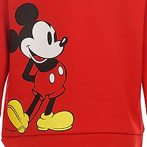 Disney Mickey Mouse Little Boys Half-Zip Sweatshirt & Pants Red 7-8