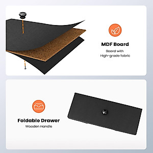 Products Tall Dresser, 7-Drawer Fabirc Storage Tower, Chests of Drawers - Vertical Organizer Unit for Bedroom, Hallway, Nursery, Closets - Steel Frame, Wood Top & Handles, Black