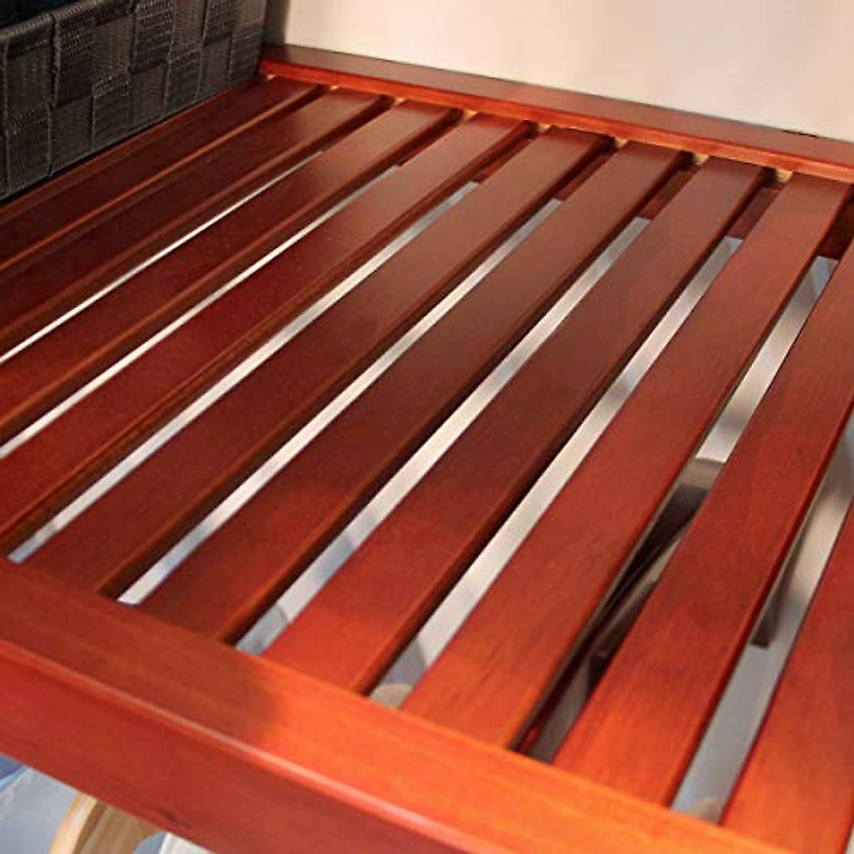 John Louis Home 16 in. Deep Deluxe Solid Wood Closet Organizer, 4 Drawers with Doors, Red Mahogany Finish