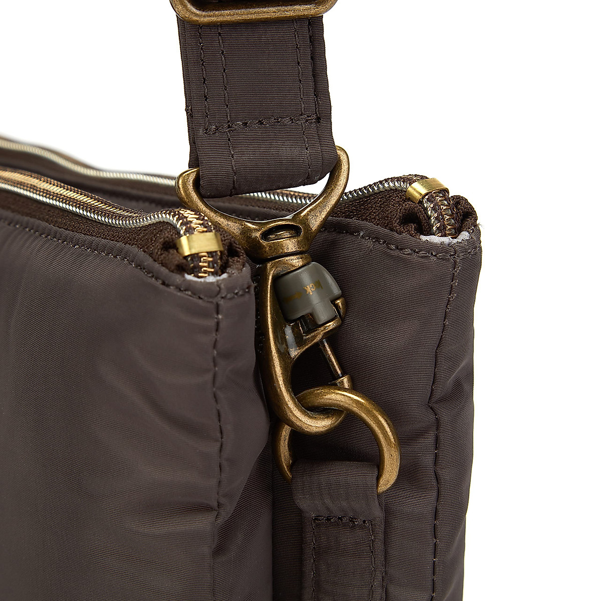 Pacsafe Stylesafe 4L Anti Theft Double Zip Crossbody Bag, Black