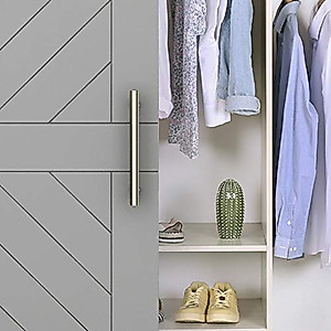 National Hardware N700-101 Interior Sliding Barn Door Hardware Madison Pull, 12-Inches, Easy to Install, Satin Nickel