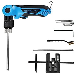 MINOVA Rotatable Hot Knife Foam Cutter Styrofoam Cutting Tool Kit Air Cooled 200W AC Hot Knife Cutter Foam Cutting Tool Kit (MX E)