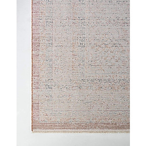 Unique Loom Noble Collection Country, Traditional, Distressed, Vintage, Geometric, Border Area Rug, 8' 0" x 9' 11", Red/Ivory