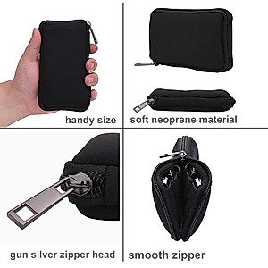 vellgo USB Flash Drive Case Soft Material Thumb Drive Holder case, USB Drive Holder Organizer, Portable Electronic Accessories Bag for USB Memory Stick with 10 Slots