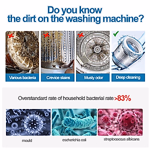 Washing Machine Cleaner Tablets - 24 Tablets Fresh Washer Cleaner Tablets for Cleaning Front Load/Top Load Washer and Laundry Machine Tub