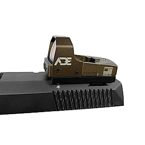 Ade Advanced Optics Python RD3-006A Green Dot Sight with Removeable Picatinny Plate for Handgun - FDE/TAN Body Color