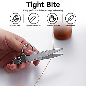 Sewing Scissors Yarn Thread Cutter, Small Snips Trimming Nipper Sewing Scissors Sewing Snips Thread Cutter Scissors Small Scissors for Sewing Thread Snippers for Sewing Stainless Steel for Cloth