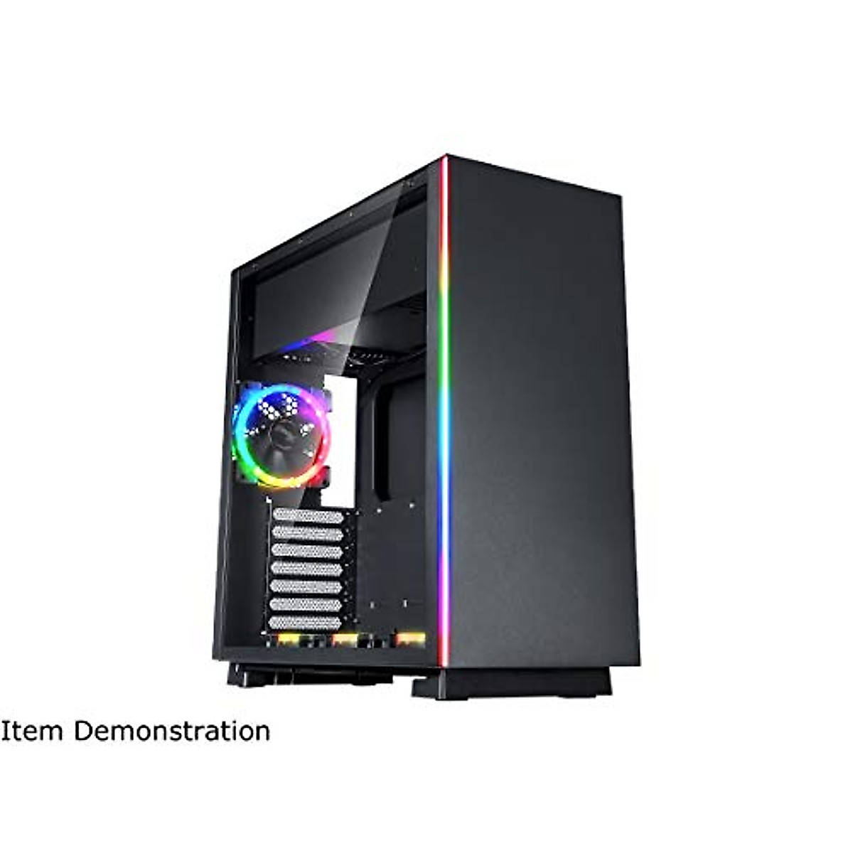 Rosewill ATX Mid Tower RGB Gaming Computer Case with Tempered Glass, RGB PC Fans, Excellent Cable Management and Airflow, Support for AIO Water Cooling, and Large Graphic Cards/VGA - Prism S500 (NP)