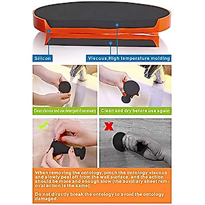 ZC GEL Door Stop, Silicone Magnetic Door Stop Holder Wall Mount Damage-Free with Durable Waterproof House Door Stopper,Eco-friendly Special Adhesive Door Stoppers No Need to Drill Collision Mute(Gray)